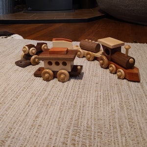 Toy Solid Wood Train - Etsy