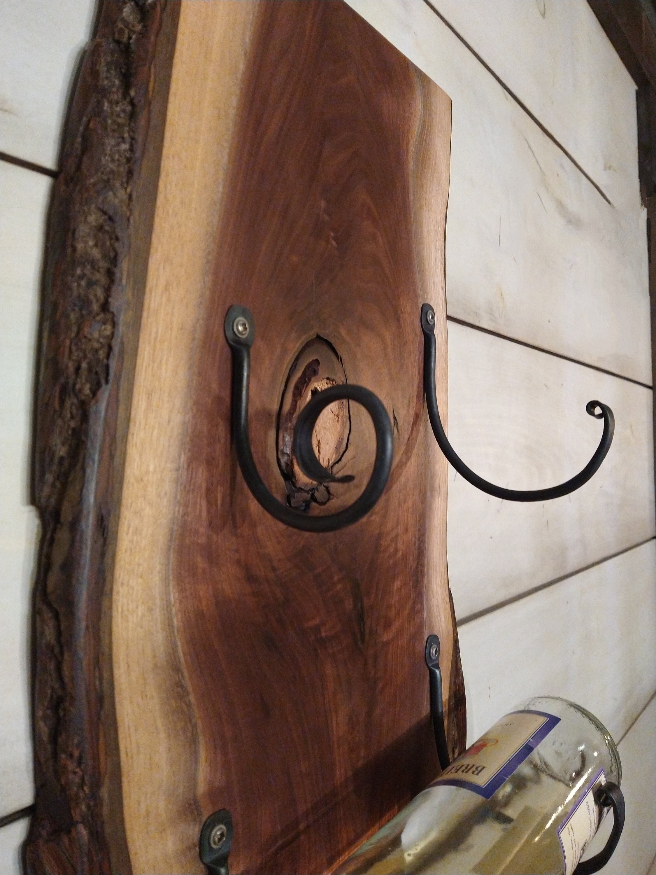 Walnut Live Edge Wine Rack - Etsy