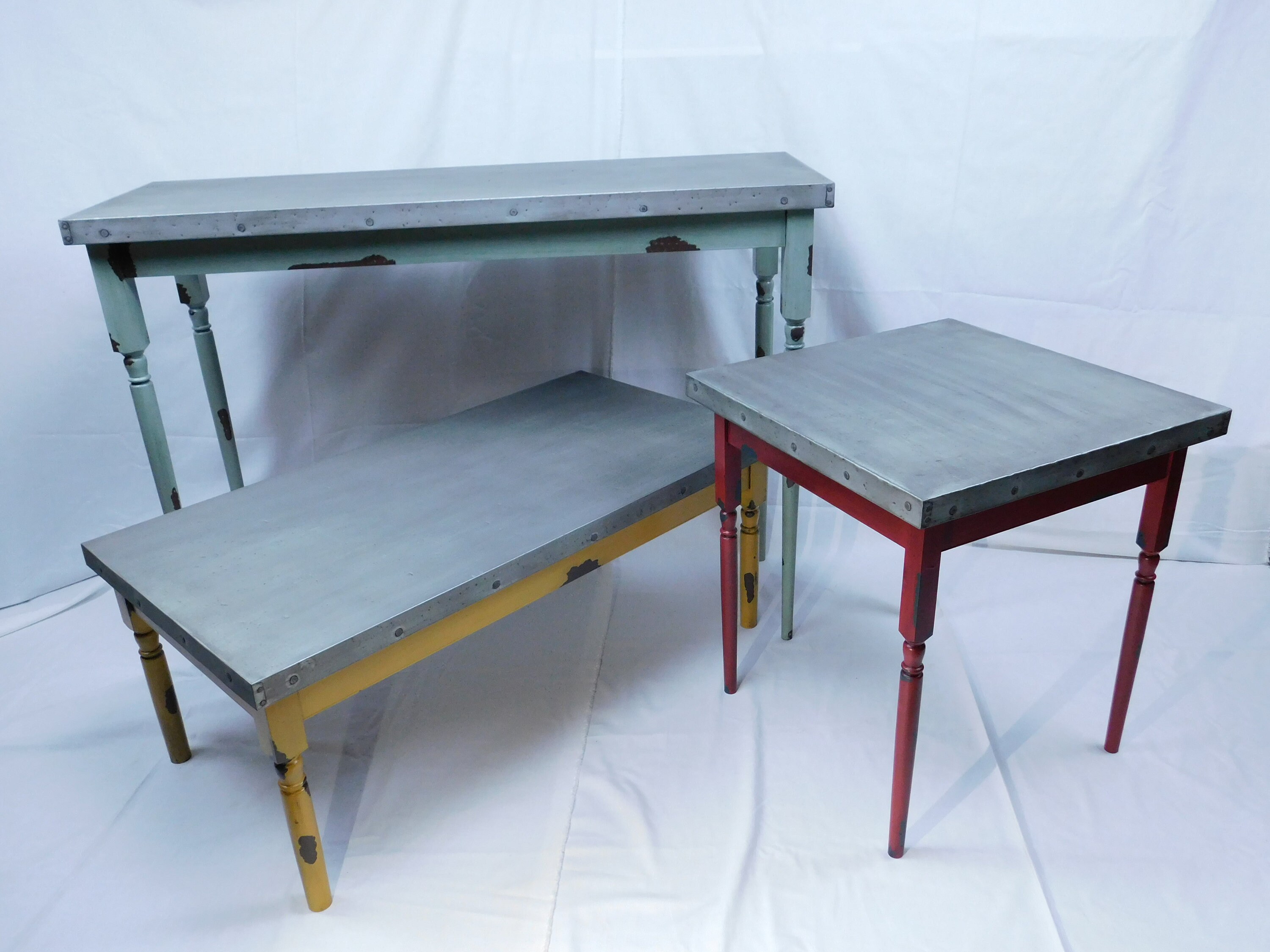 Galvanized End Table - Etsy