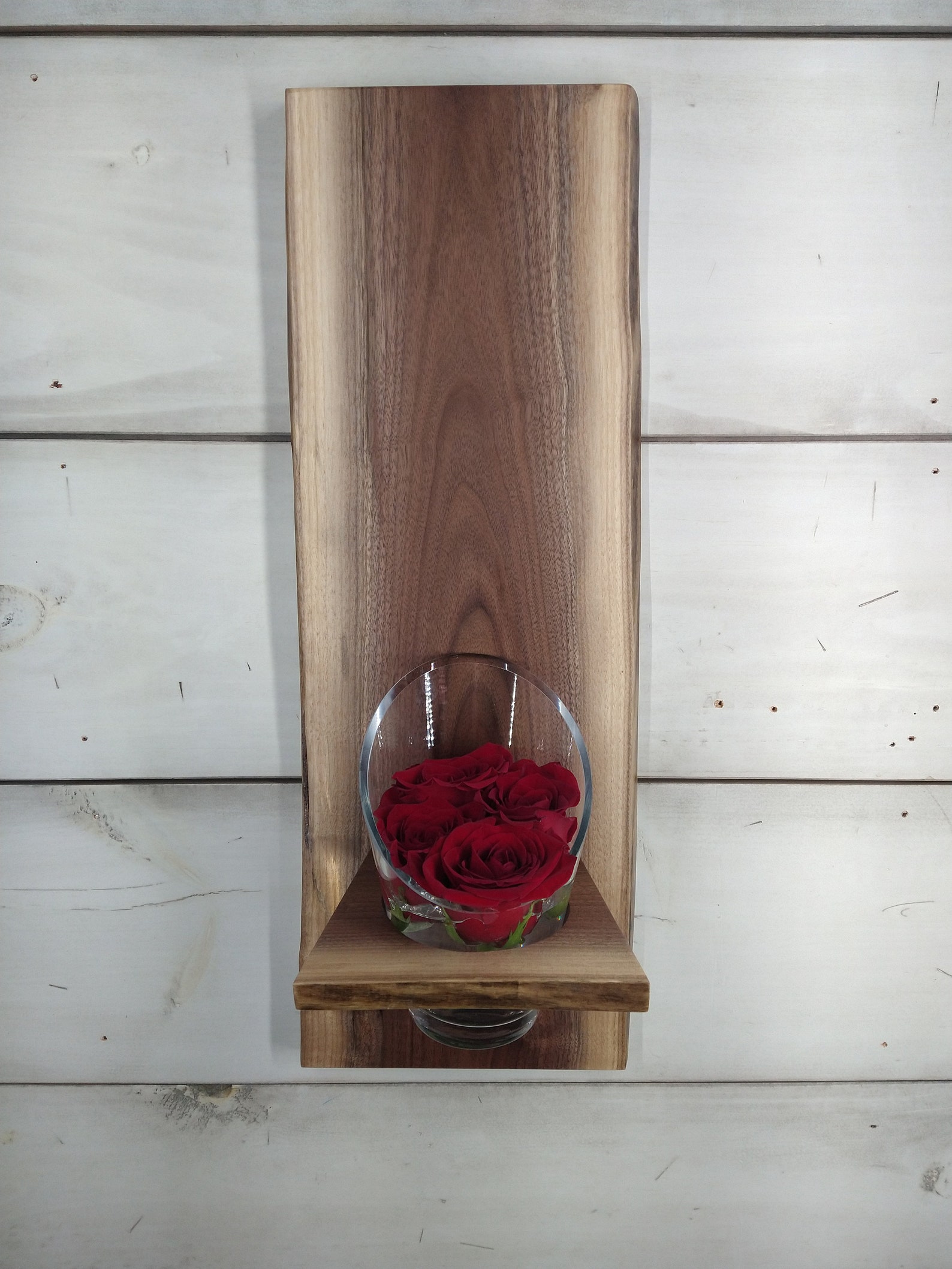 Live Edge Flower Odell Vase Wall Display - Etsy