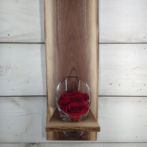Live Edge Flower Odell Vase Wall Display - Etsy