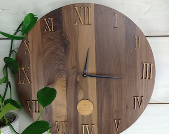 Walnut Clock - Etsy