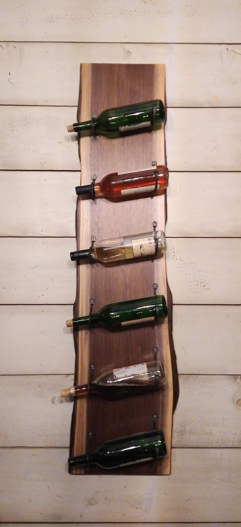 Walnut Live Edge Wine Rack - Etsy