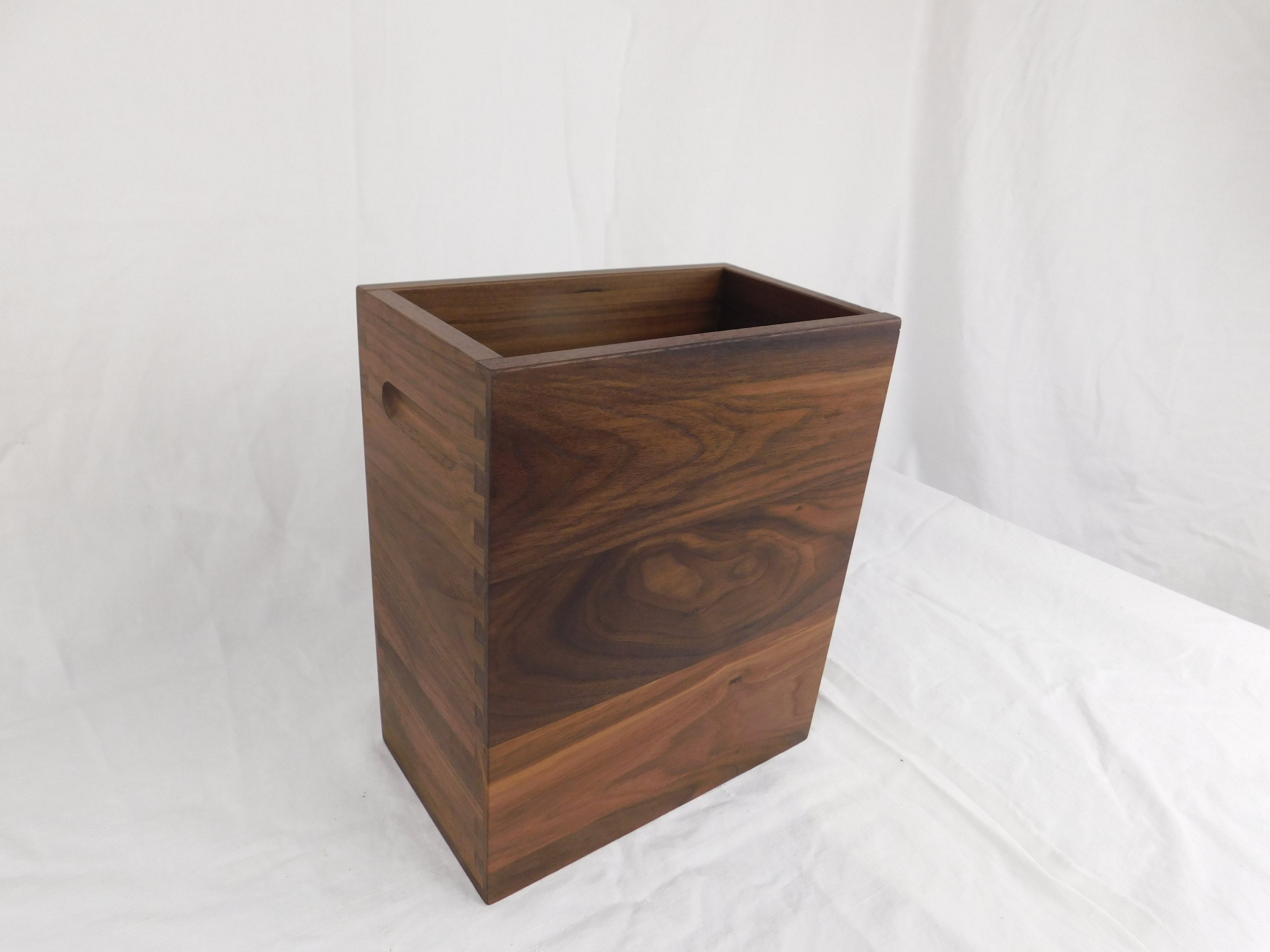 Walnut Trash Can/natural Trash Can/hand Made Trash Can - Etsy