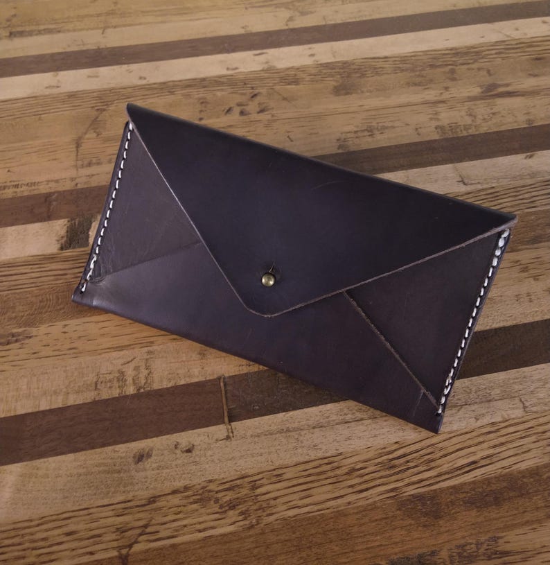 The Envelope Wallet Hand Made Leather - Etsy