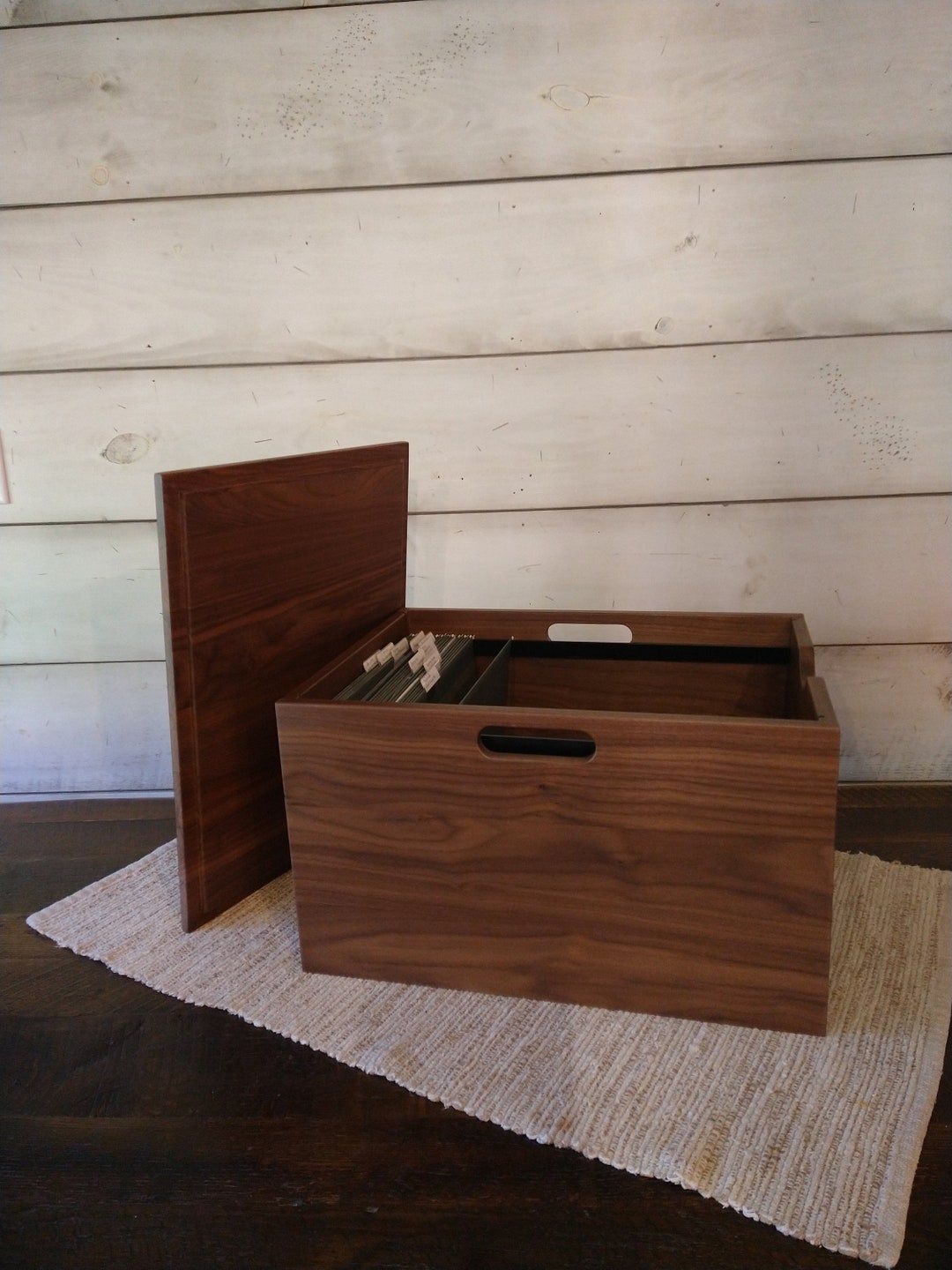 Portable File Box Solid Wood - Etsy
