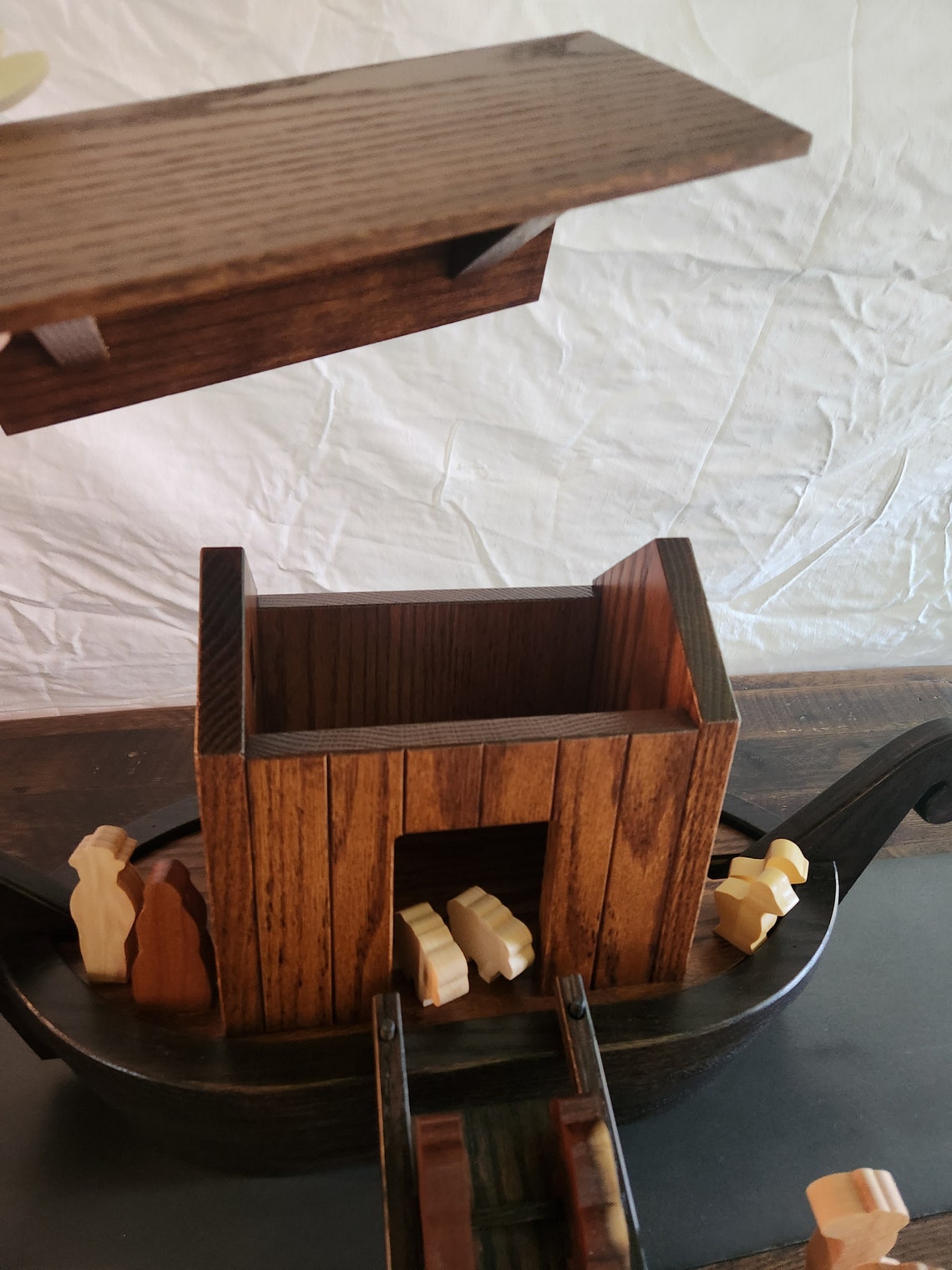 Wooden Noah's Ark Toy Set - Etsy
