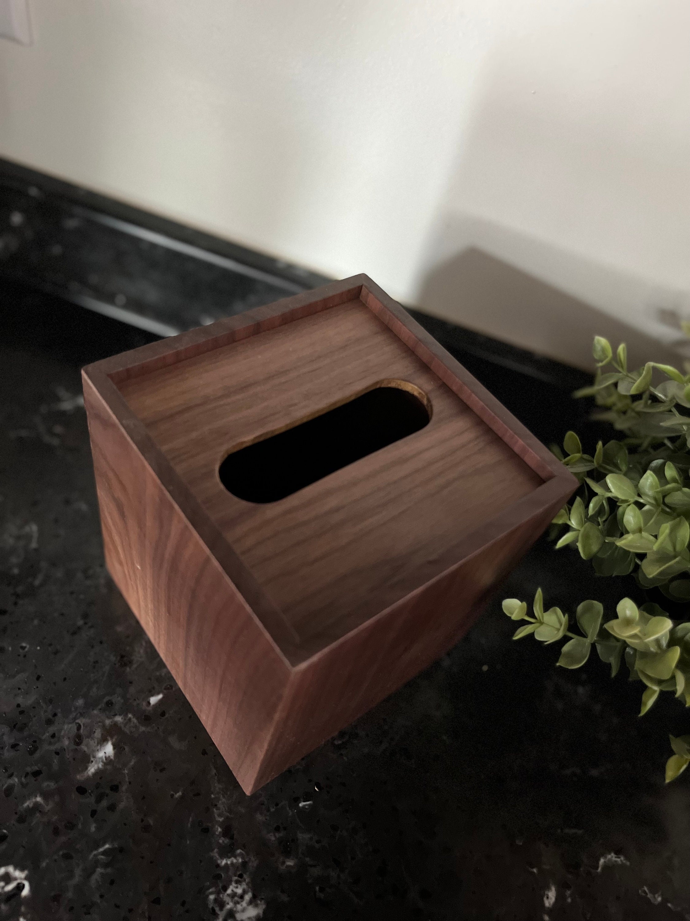 Walnut Tissue Box/natural Tissue Box/modern Tissue Box - Etsy