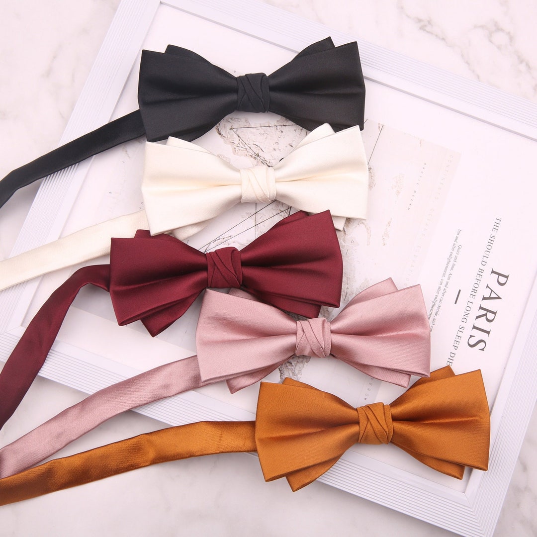 Satin Silk Bowtie, Groomsmen Wedding Accessory, Many Colors - Etsy