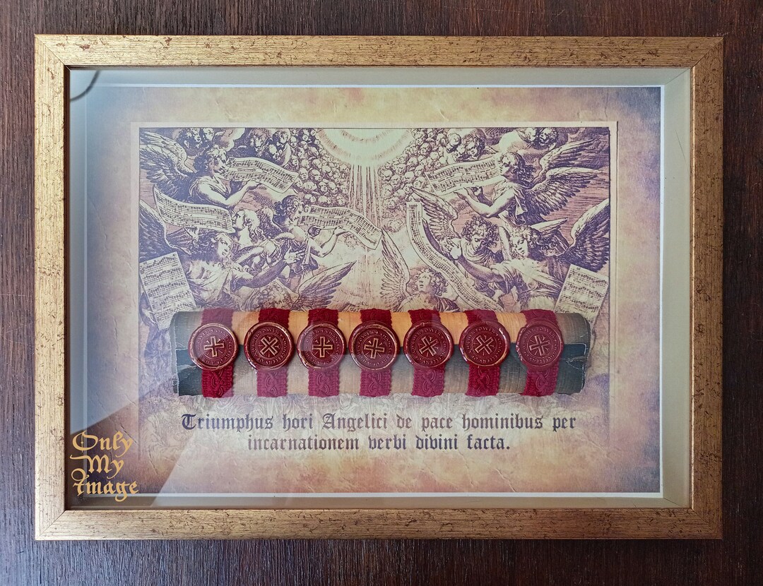 20"х15" Scroll of Good Wishes With 3D Real Seals. Mystic Gift. Seven ...