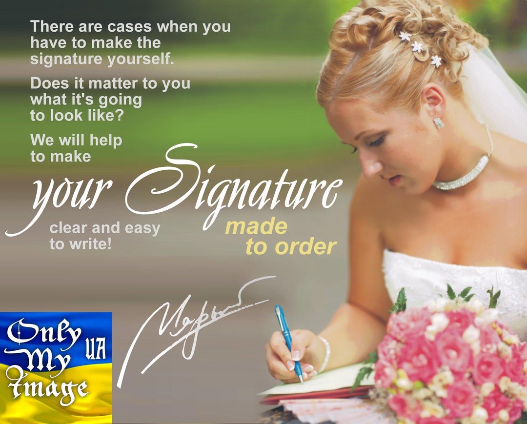 Personal Bride Signature. Personal Wedding Signature. Custom Signature ...