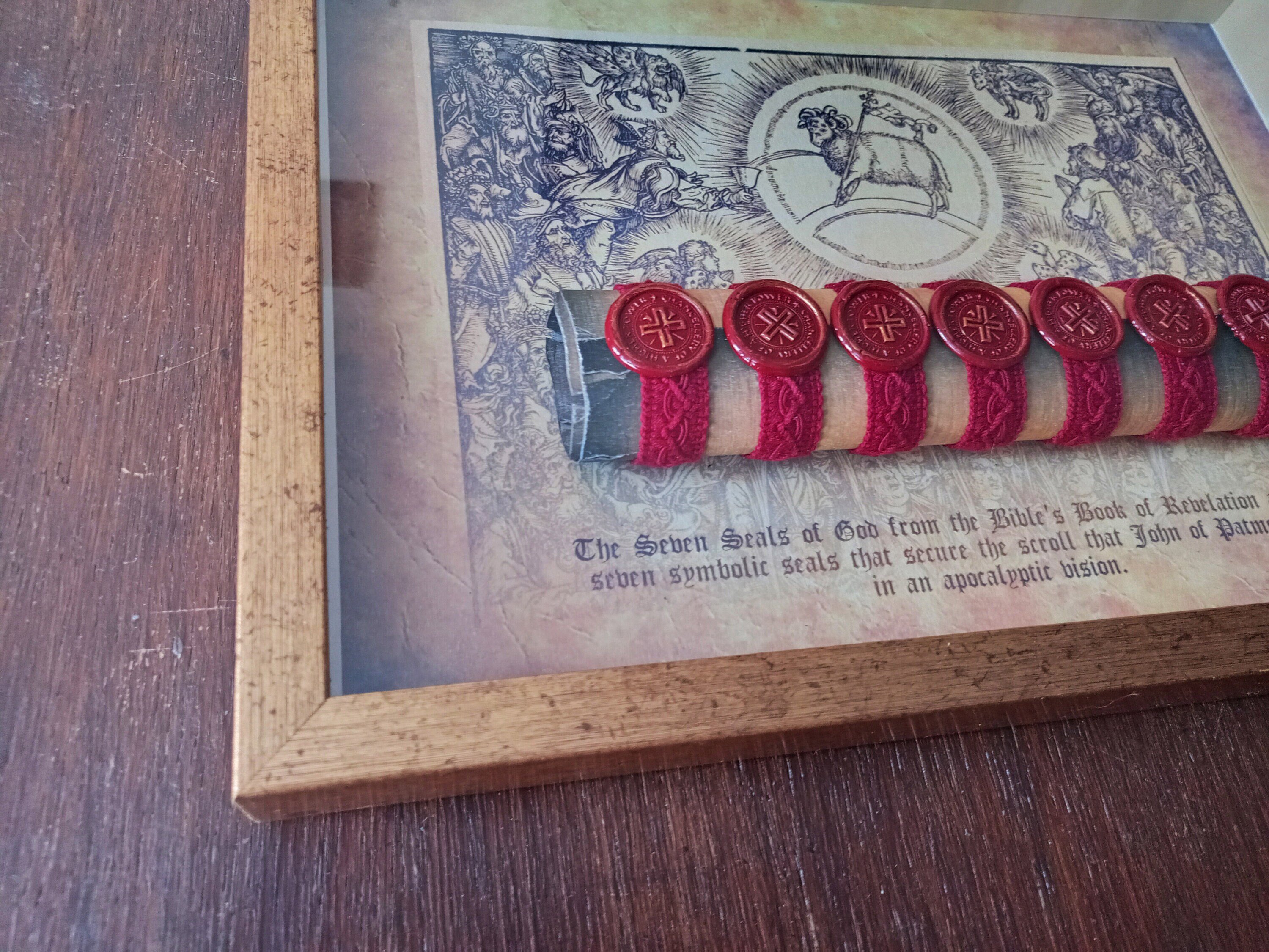 20"х15" Mystical Gift With 3D Real Seals. Bible's Book of Revelation ...