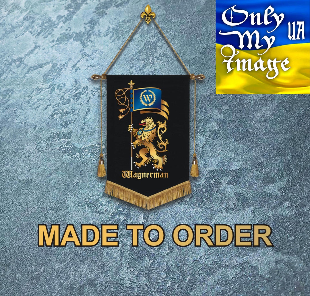 Custom Family Flag. Personalised Pennant A Personal or Family Coat of ...