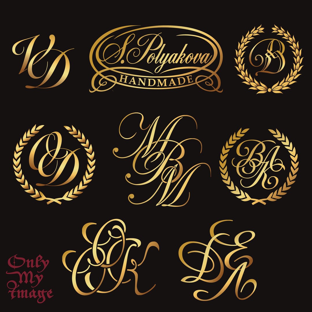 Custom Calligraphy 2-3 Letter Monogram Digital File !!! We Will Make an ...