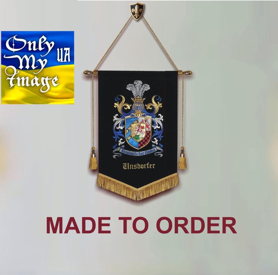 Custom Heraldic Flag. Personalised Pennant A Personal or - Etsy
