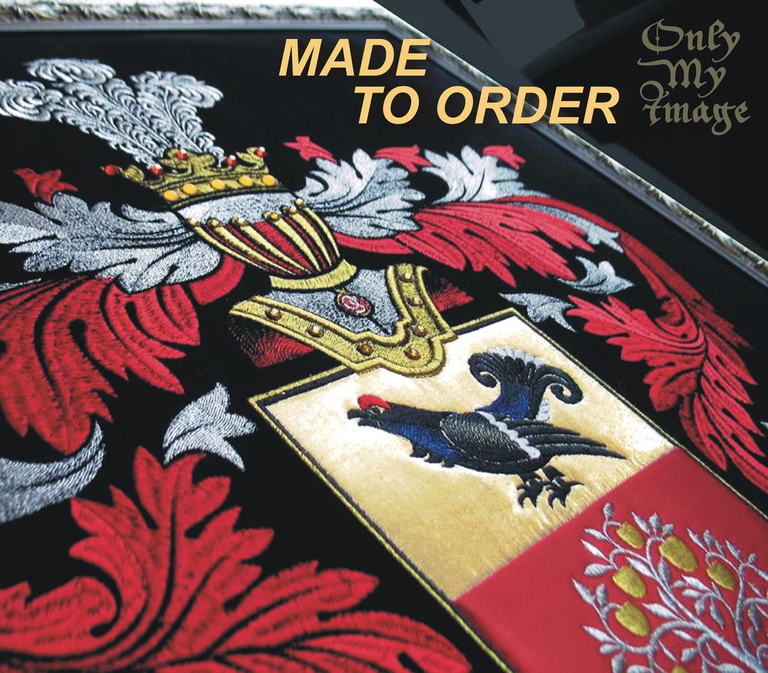 Estimated Cost: Embroidery Heraldry Design + First Copy.embroidered ...