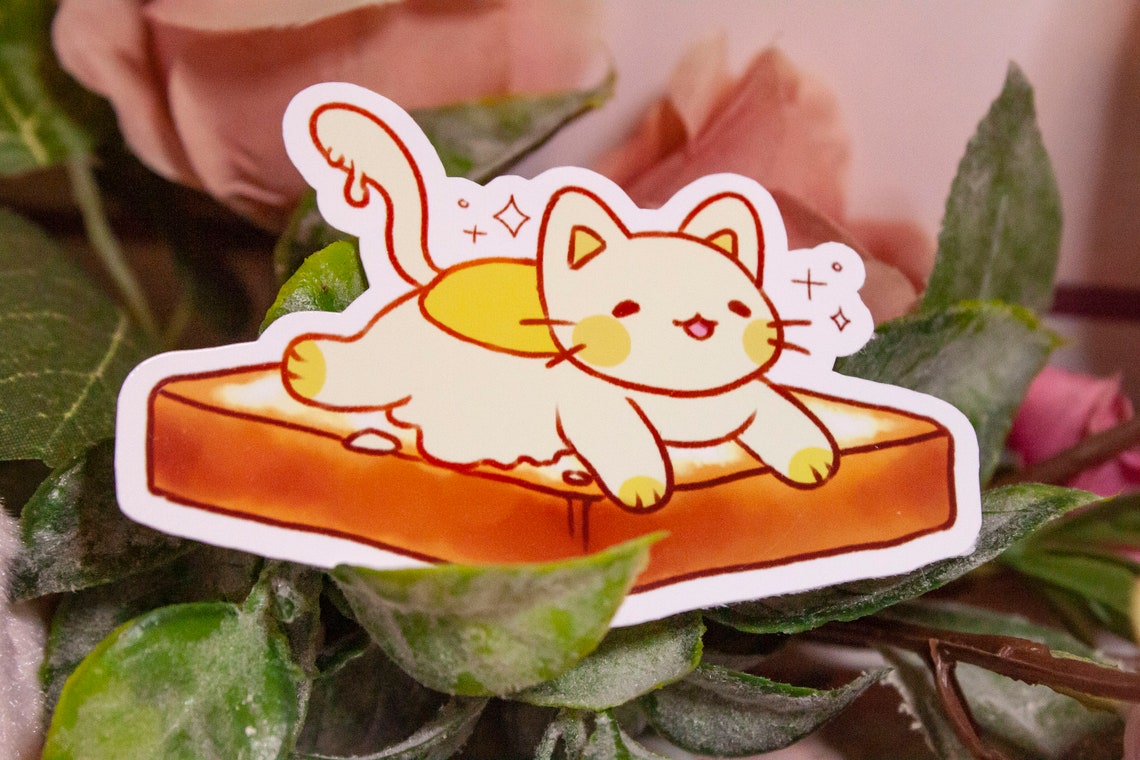 Cat Sticker Egg on Toast - Etsy