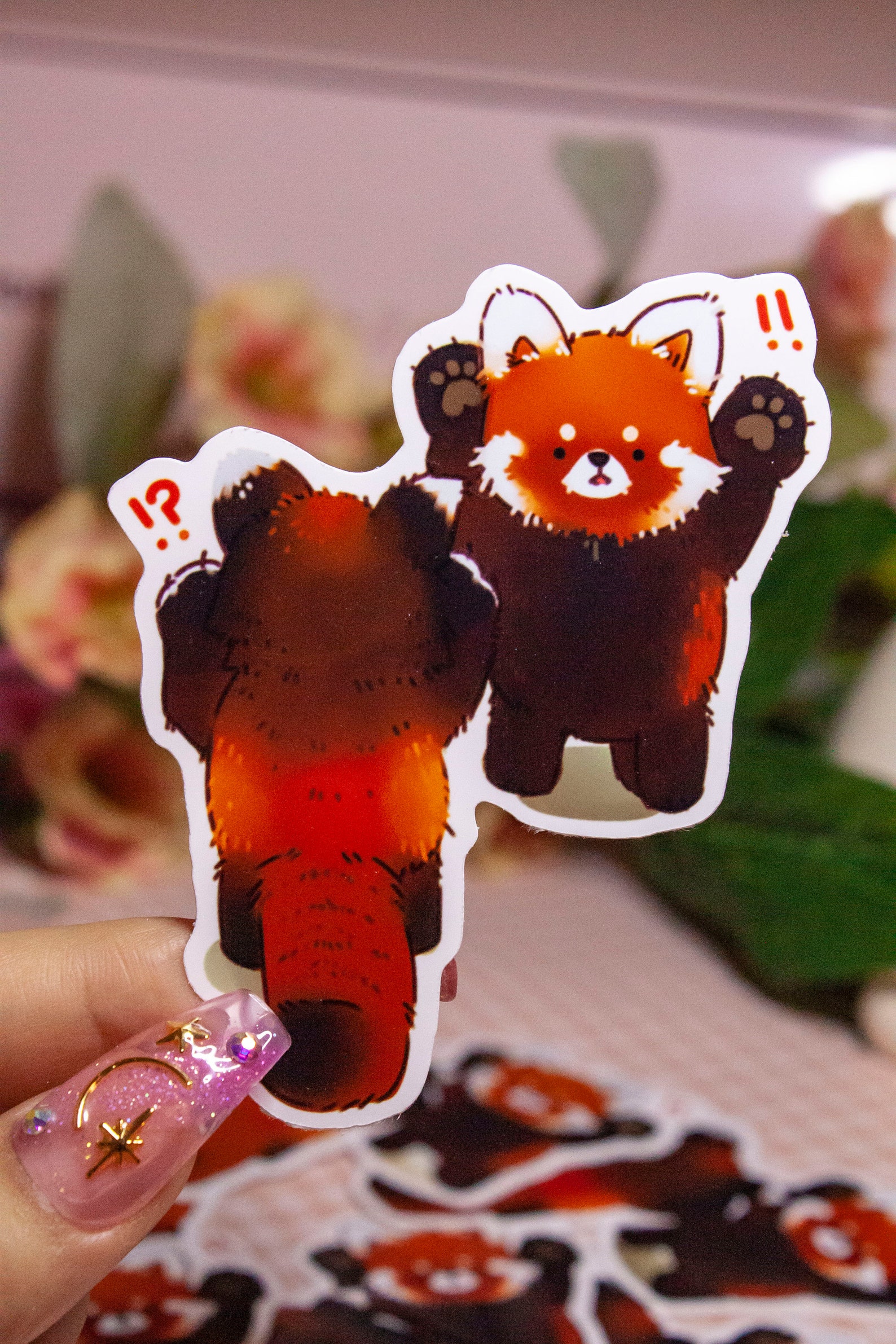 Surprised Red Panda Sticker - Etsy