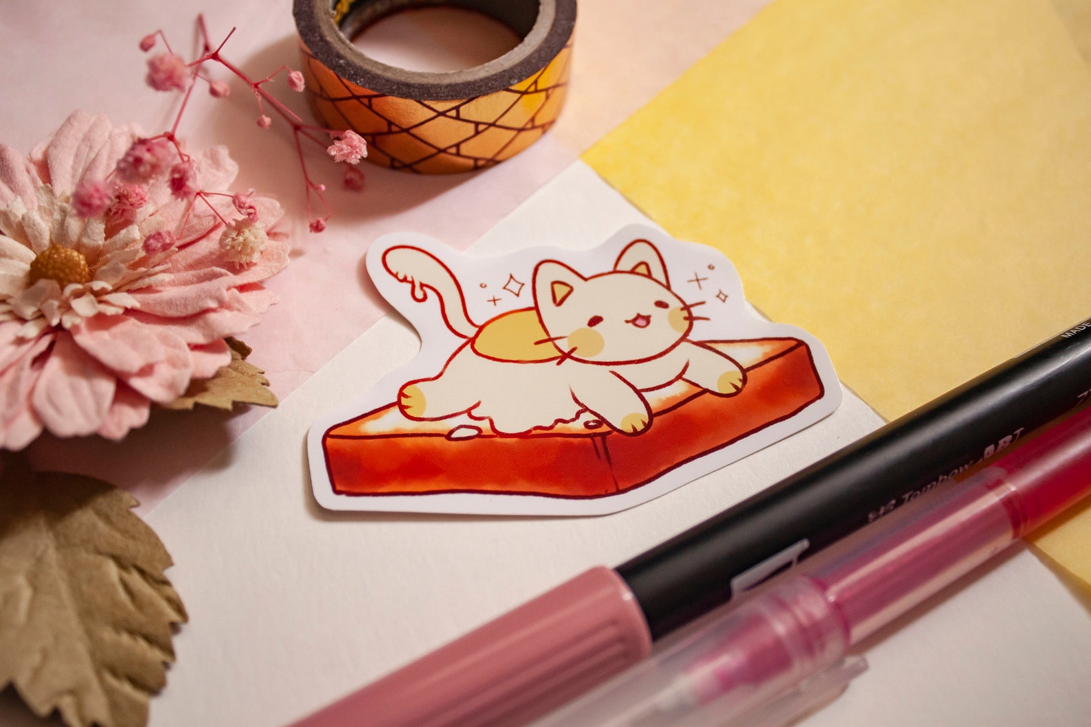 Cat Sticker Egg on Toast - Etsy