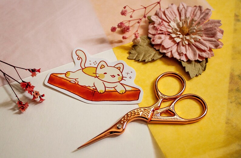 Cat Sticker Egg on Toast - Etsy