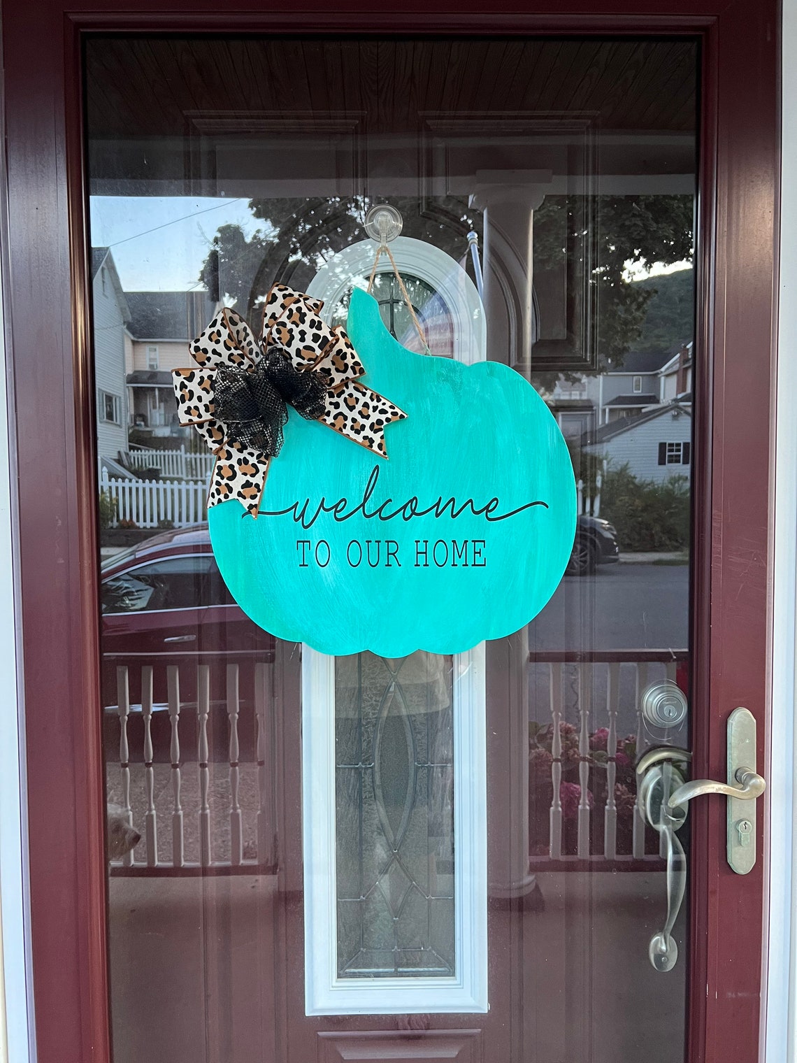 Teal Pumpkin Door Decor - Etsy