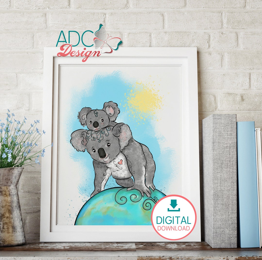 Personalized. Koala Love. Our Planet. Earth. Wallpaper for Tablet ...