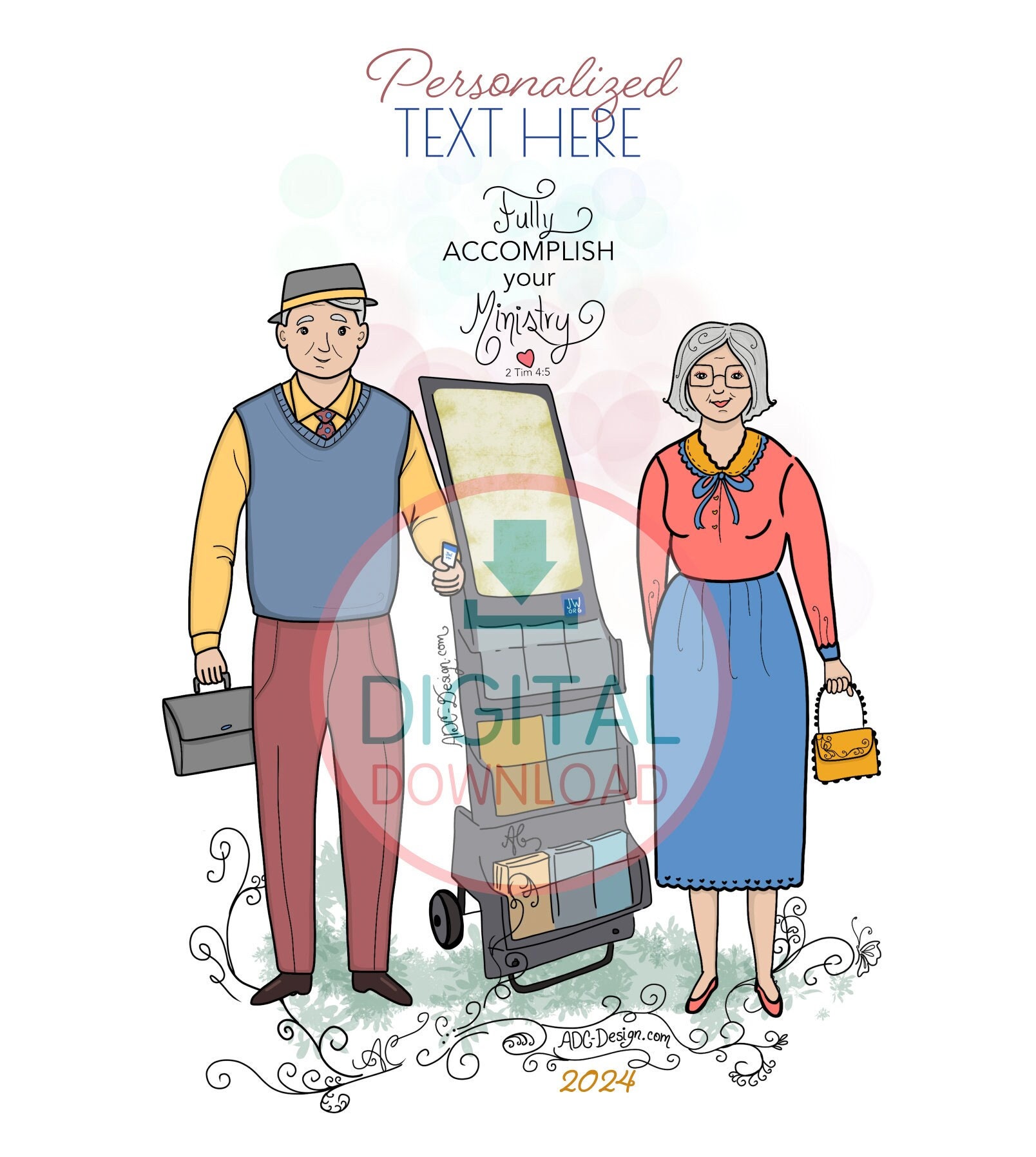 Personalized. JW Design. Pioneer. Precursor. 2 Tim 4:5. Fully ...