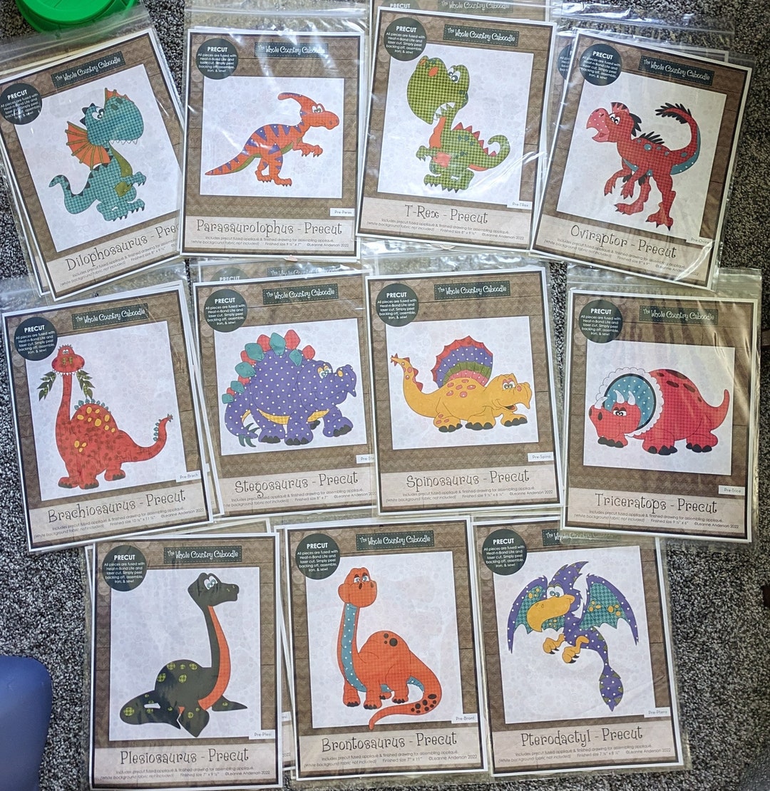 Dinosaur Quilt Block Applique - Etsy