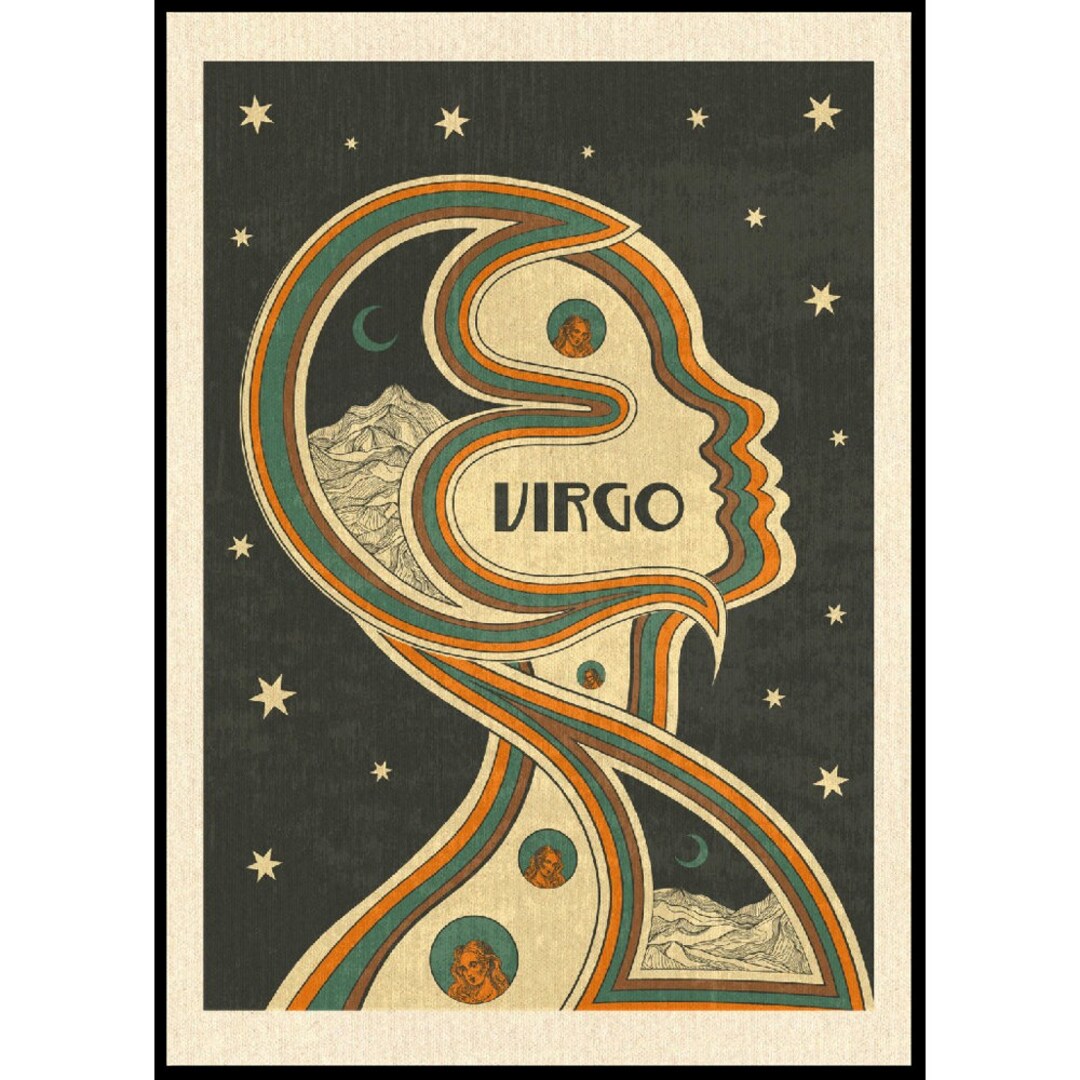 Virgo Print Virgo Art Virgo Zodiac Art Virgo Poster Virgo Zodiac Poster Virgo T Virgo Art