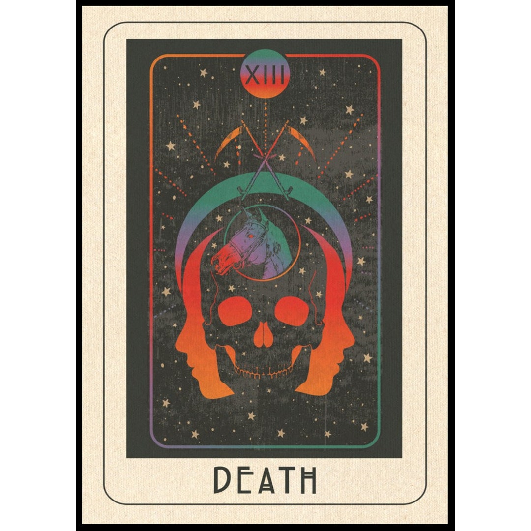 Death Tarot Tarot Art Print Tarot Card Art Tarot Poster - Etsy