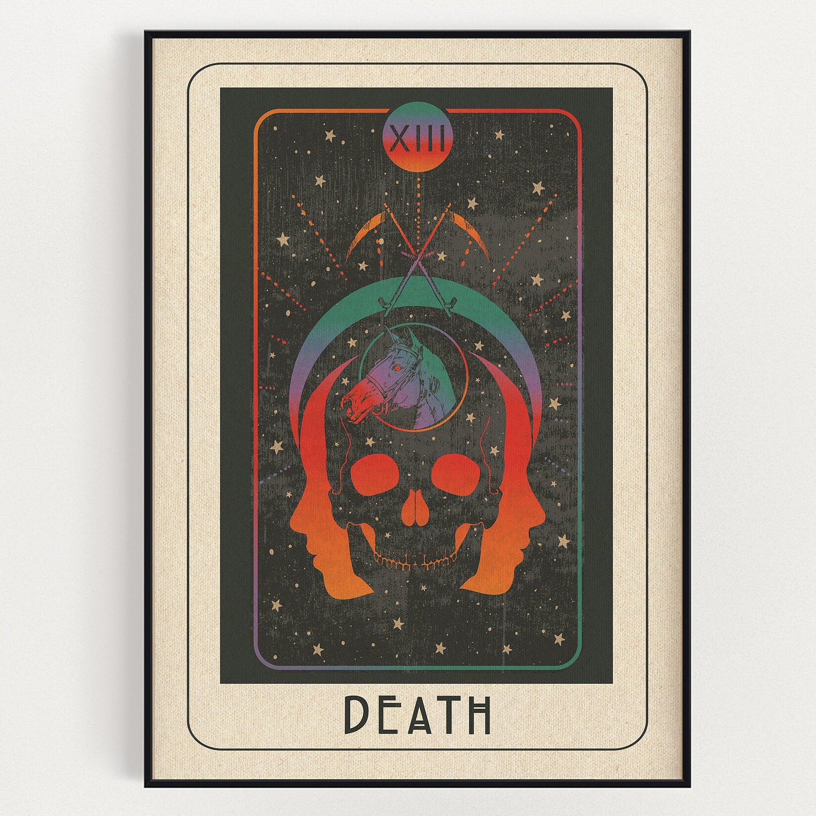 Death Tarot Tarot Art Print Tarot Card Art Tarot Poster | Etsy
