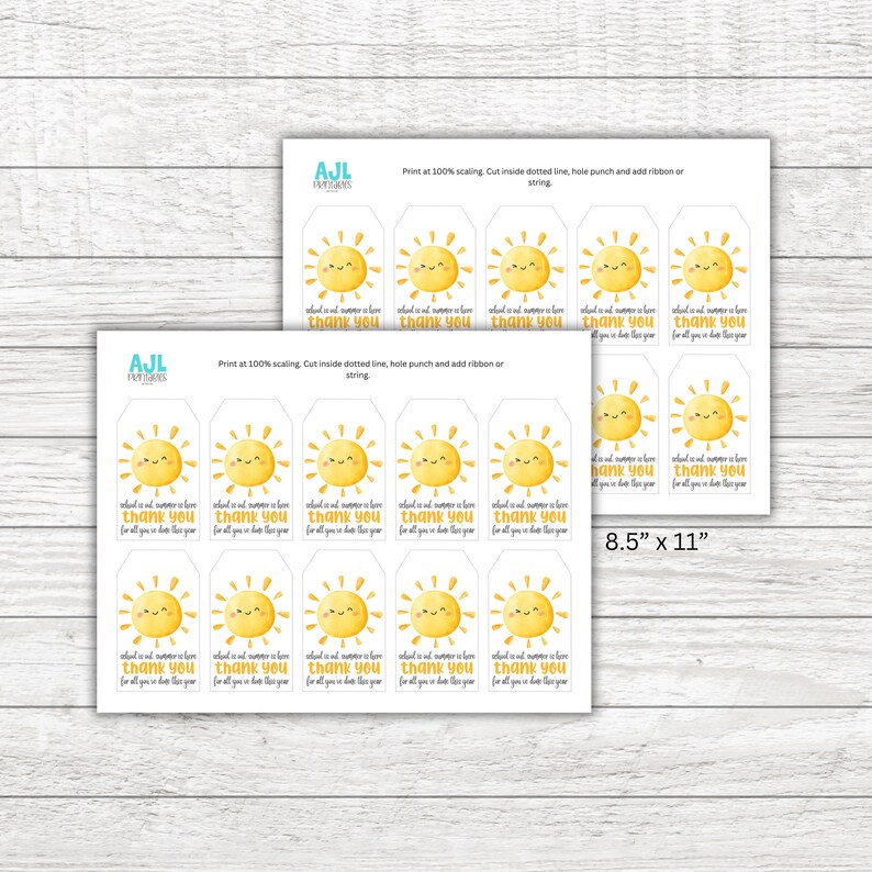 End of School Year Gift Tags Preschool Classroom Printable - Etsy