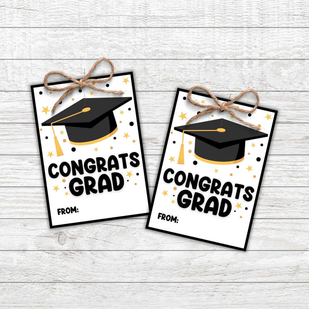 Congrats Grad Tag Graduation 2023 Gift Tag Party Favour Cookie Card - Etsy