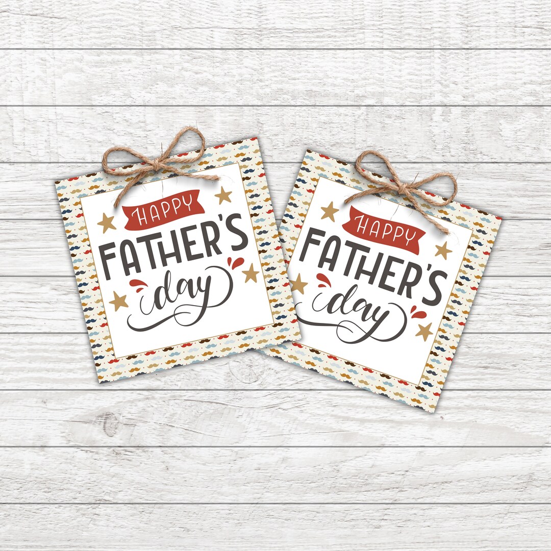 Fathers Day Gift Tag, Happy Father's Day Tag, Dad Gift Tag, Cookie Card ...