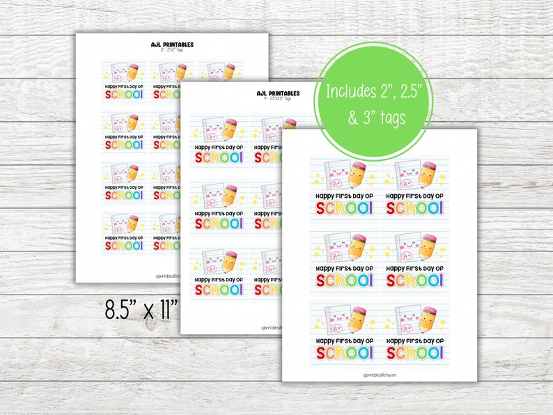 EDITABLE Happy First Day of School Gift Tags Preschool Classroom ...