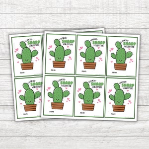 PRINTABLE Cactus Valentine, Classroom Valentine, Instant Download - Etsy