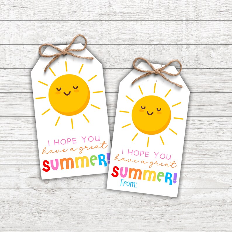 End of School Year Gift Tags Preschool Classroom Printable - Etsy