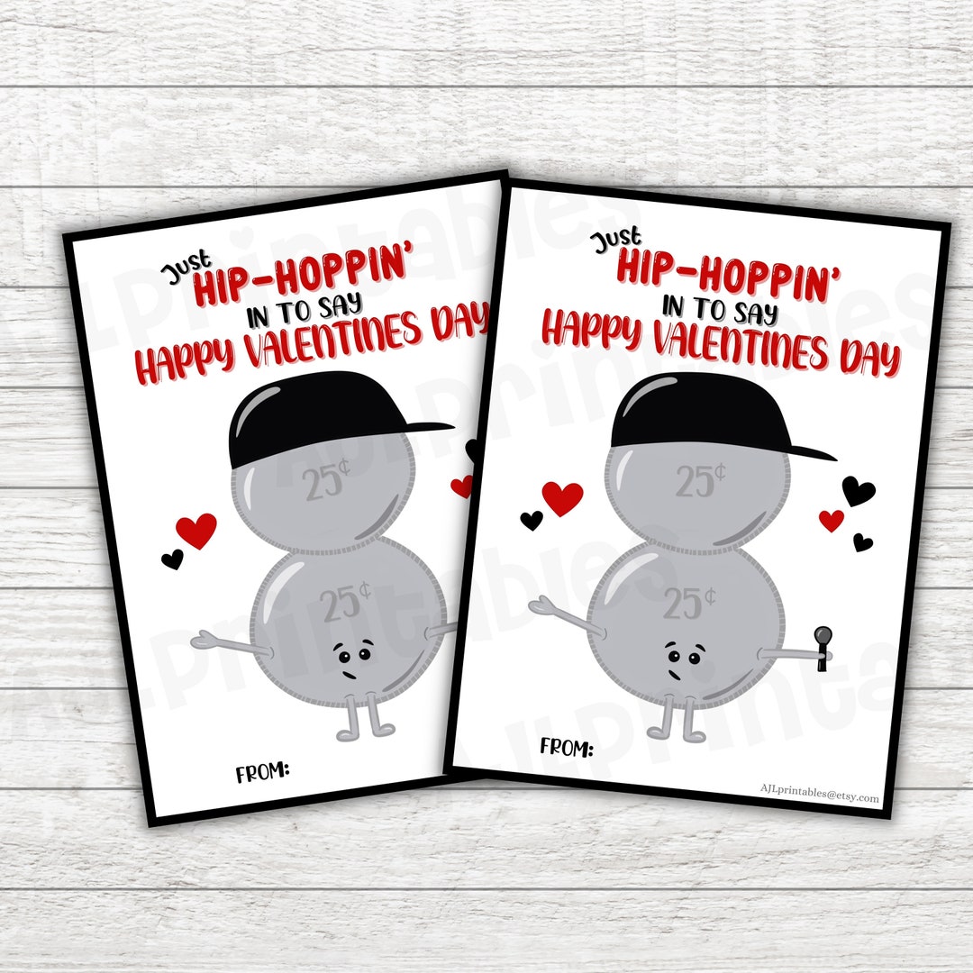 PRINTABLE Hip Hop Valentine, 50 Cent Valentine, Teen Valentine, Music ...