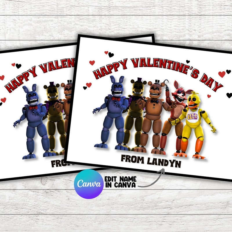 Five Nights at Freddys Valentines Day Cards - Etsy