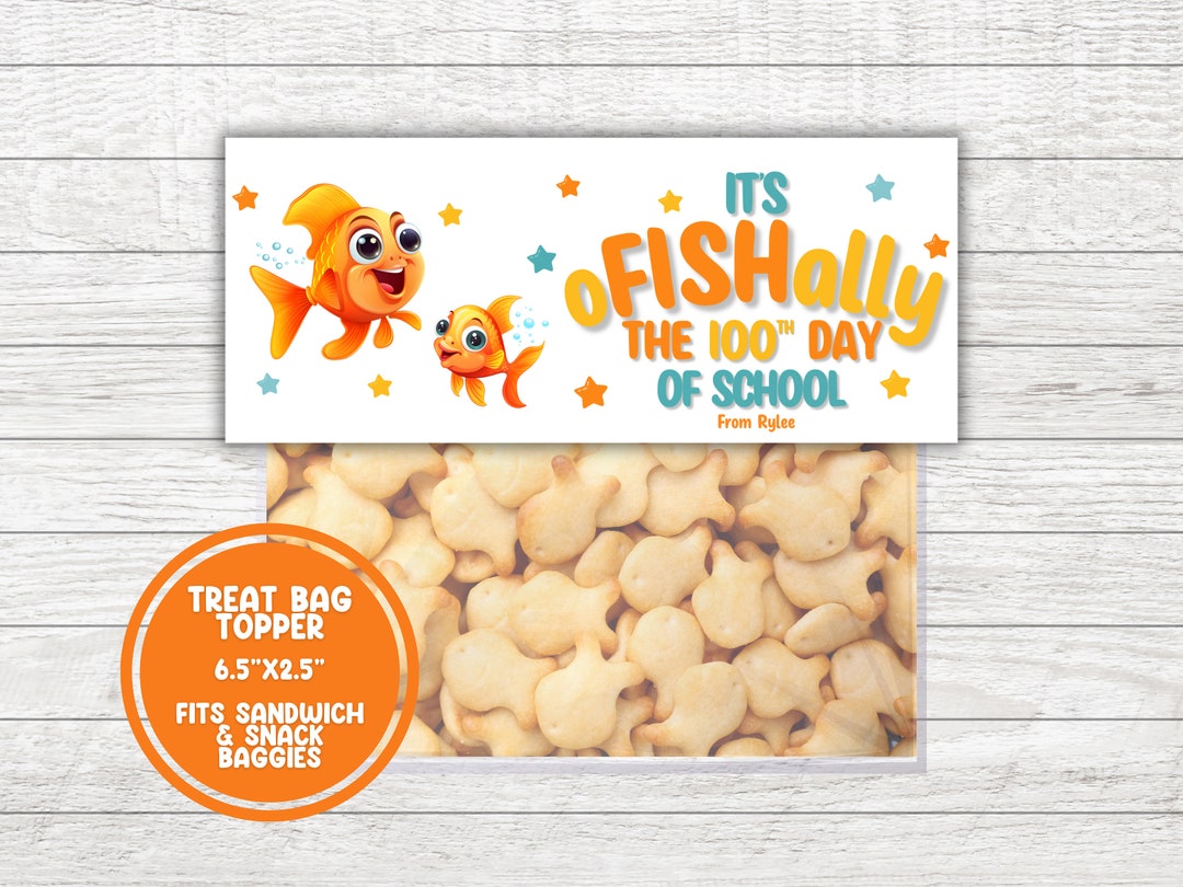 EDITABLE Ofishally 100 Days of School Treat Topper Printable Classroom ...
