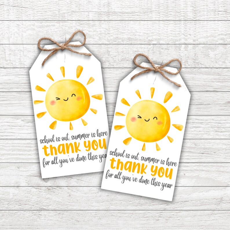 End of School Year Gift Tags Preschool Classroom Printable Kids Teacher ...