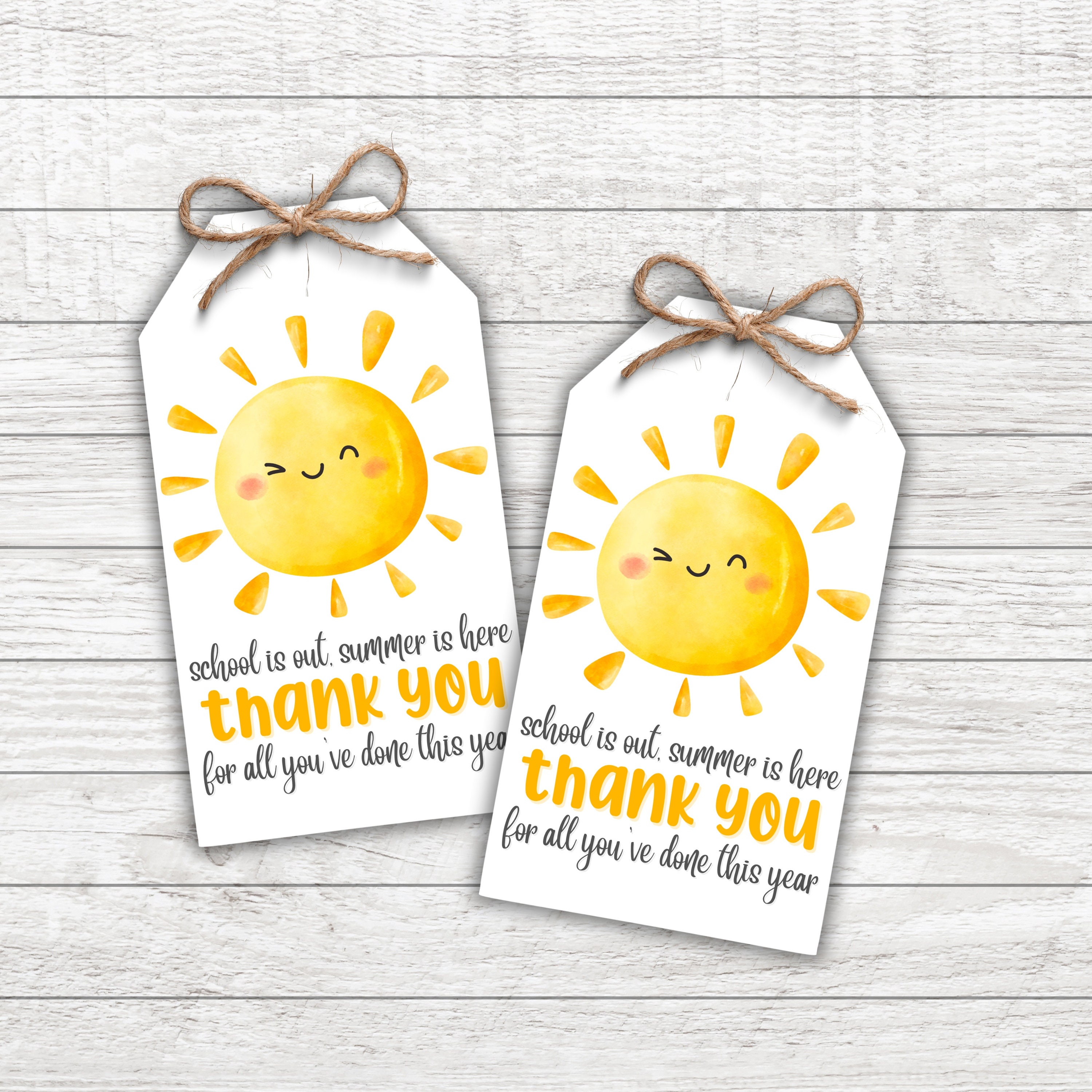 End of School Year Gift Tags Preschool Classroom Printable Kids Teacher ...