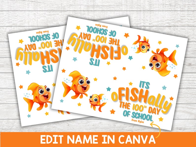 EDITABLE Ofishally 100 Days of School Treat Topper Printable Classroom ...