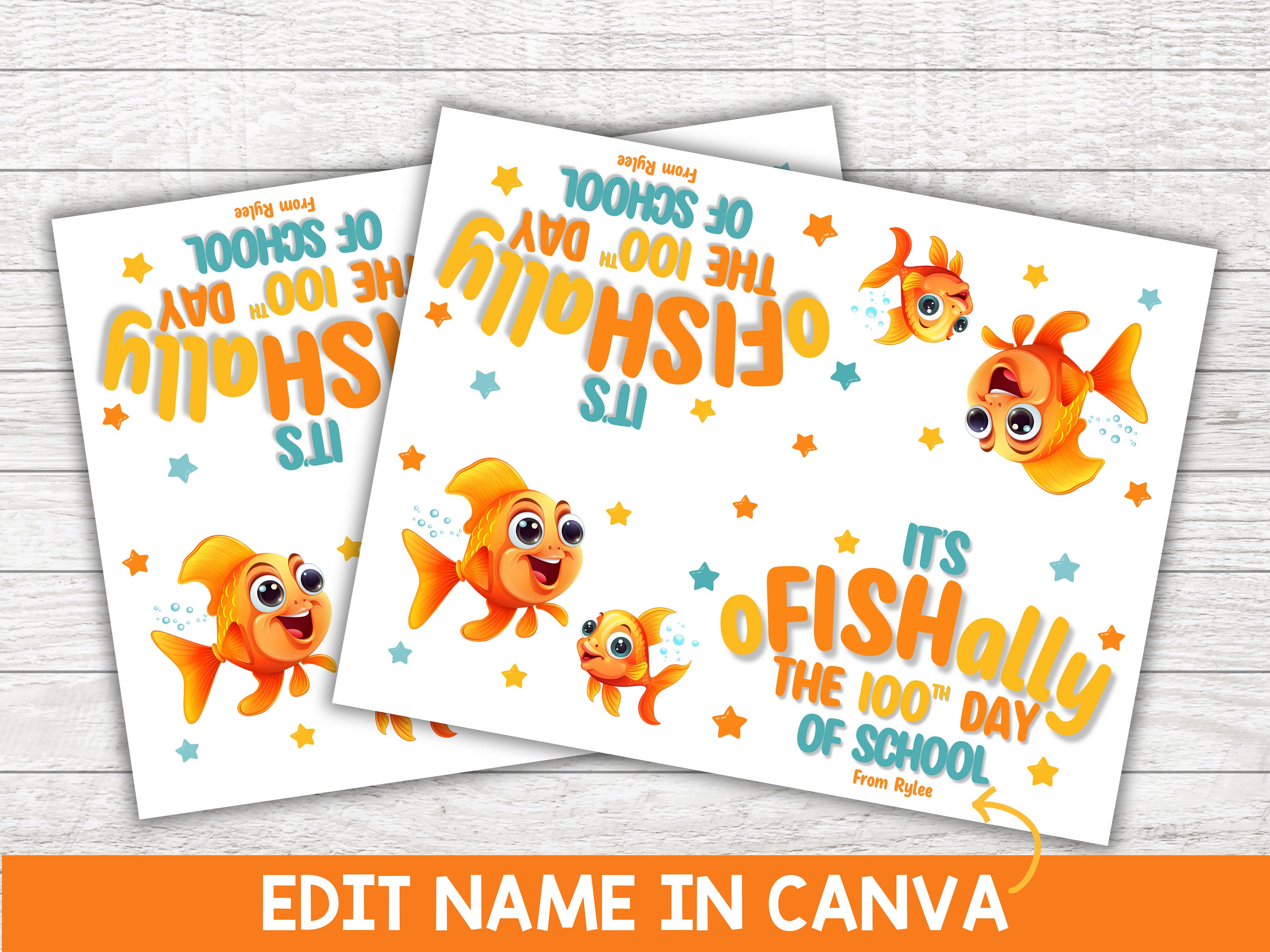 EDITABLE Ofishally 100 Days of School Treat Topper Printable Classroom ...