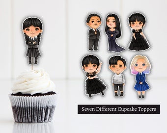 Addams Family Cake Topper Addams Family Birthday Party - Etsy