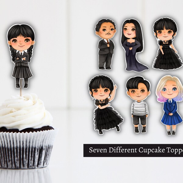 Wednesday Addams Birthday Cake Decorations - Etsy