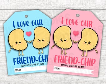 Valentine Chip Bag Tag Printable, Kids Valentines Cards for School ...