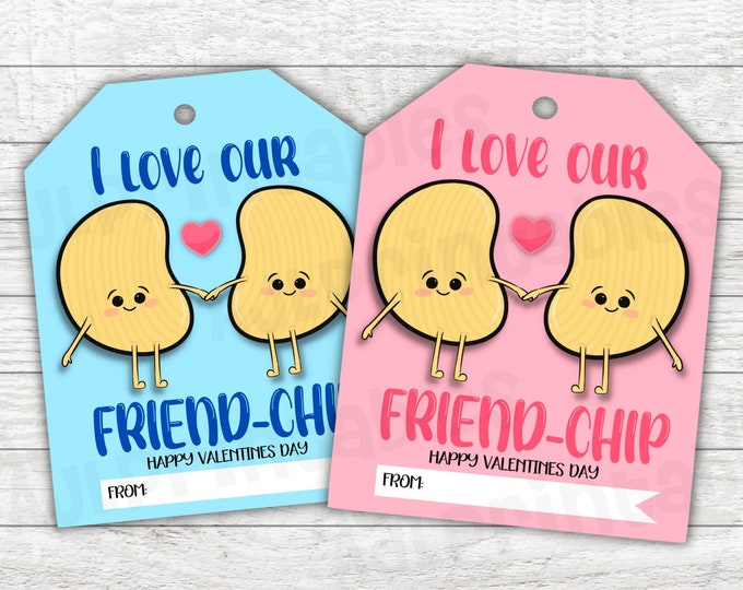 Valentine Chip Bag Tag Printable, Kids Valentines Cards for School ...