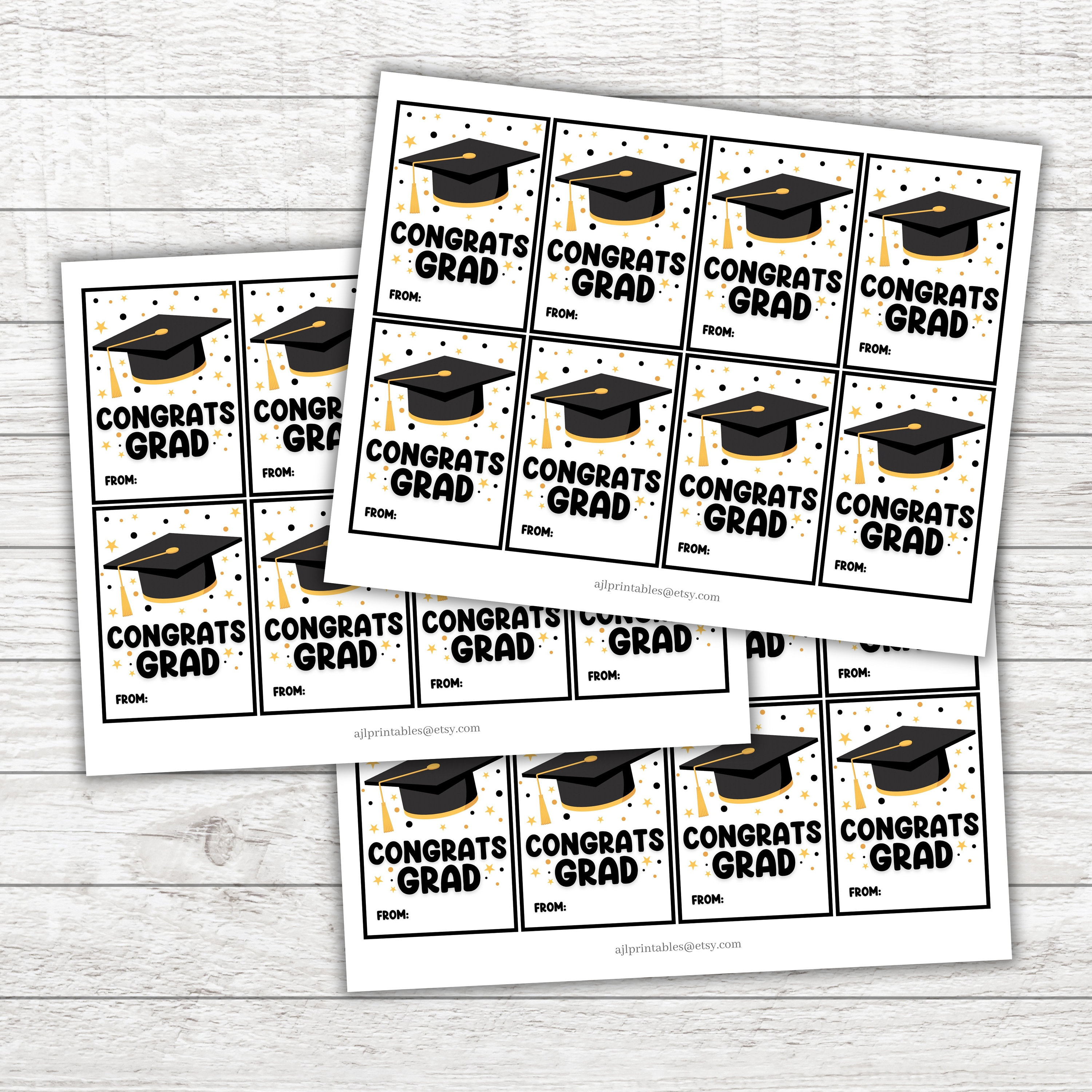 Congrats Grad Tag Graduation 2023 Gift Tag Party Favour Cookie Card - Etsy