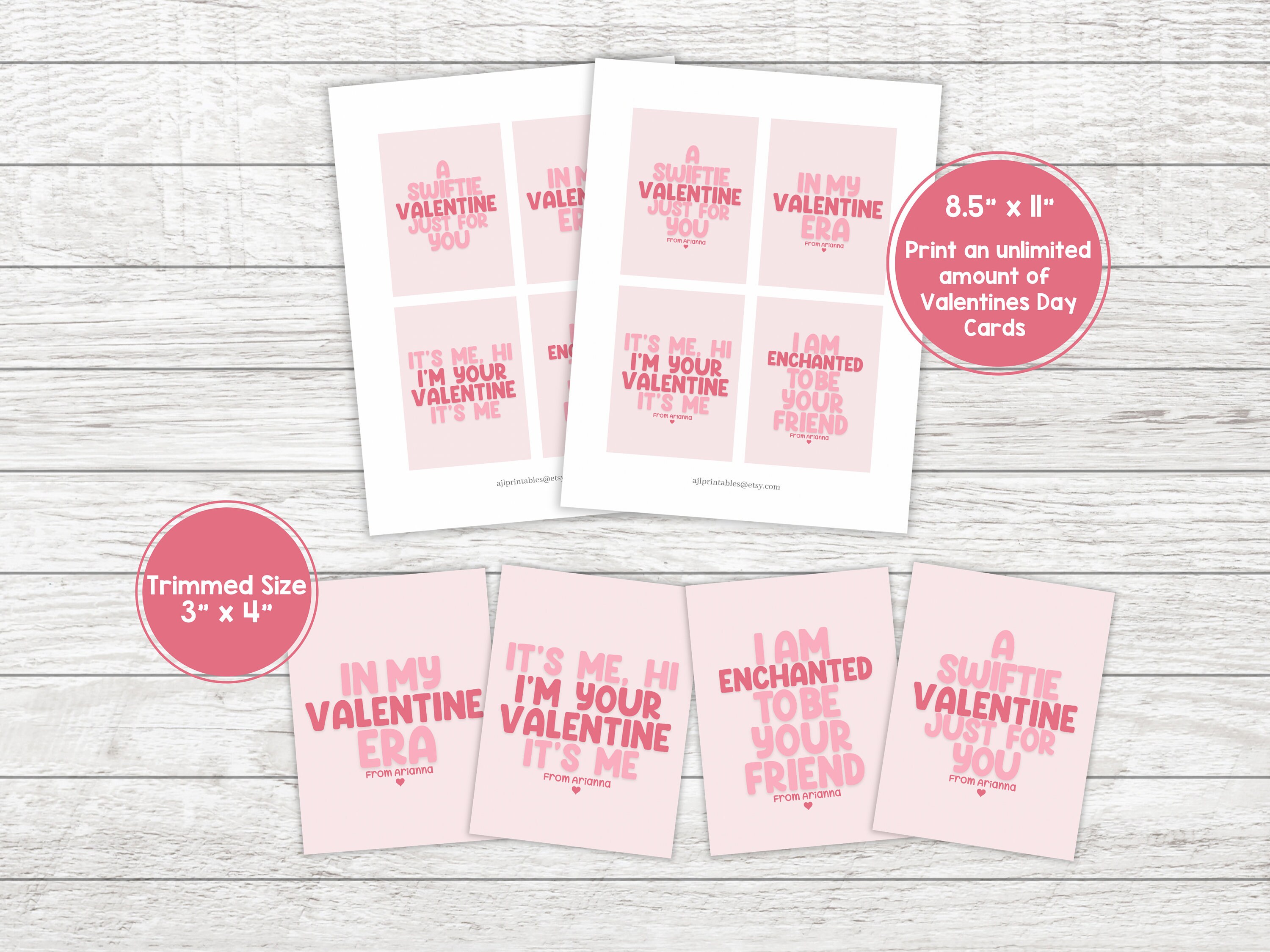 EDITABLE Printable Taylor Swift Valentines, Swiftie Valentines Day ...